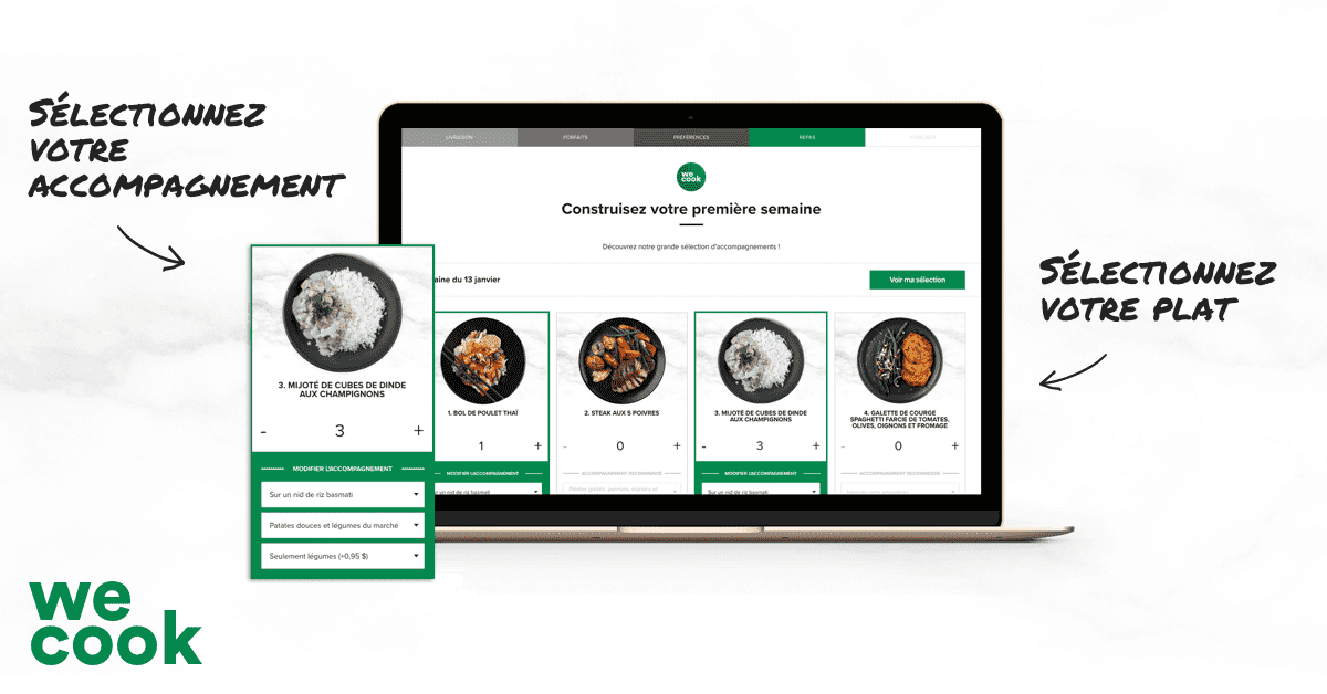 Boite repas | WeCook | Repas frais et santé livrés à votre porte