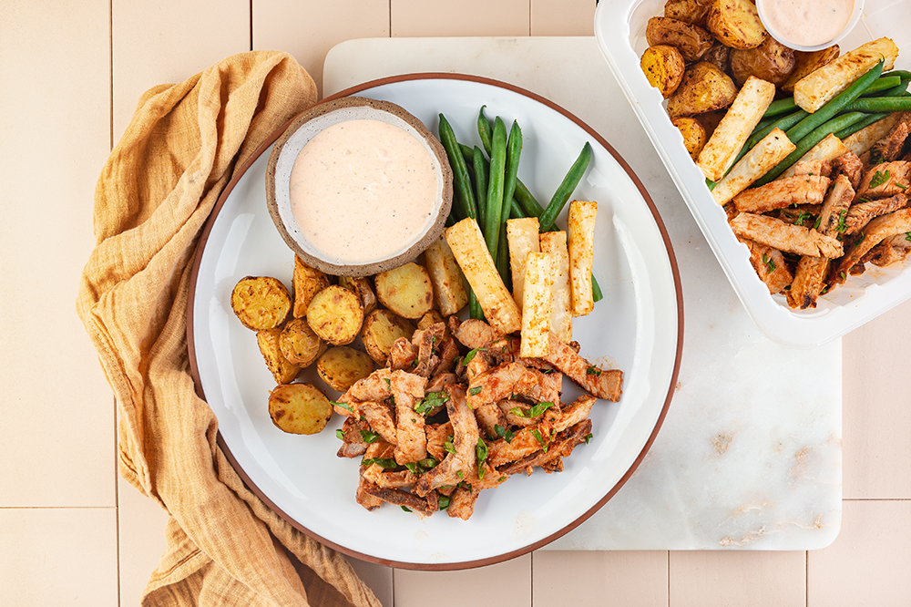 Buffalo grilled pork, spicy maple aioli | WeCook