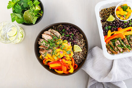 1. Bol de hauts de cuisses de dinde grillées style ''mojo'', quinoa aux ...