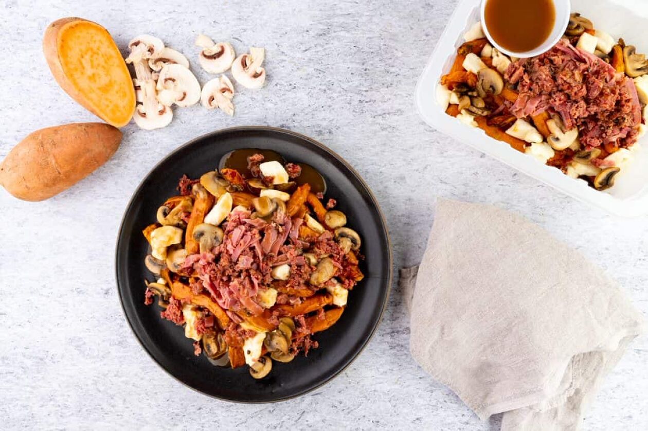 7. Poutine de patates douces à la viande fumée et champignons | REPAS ...