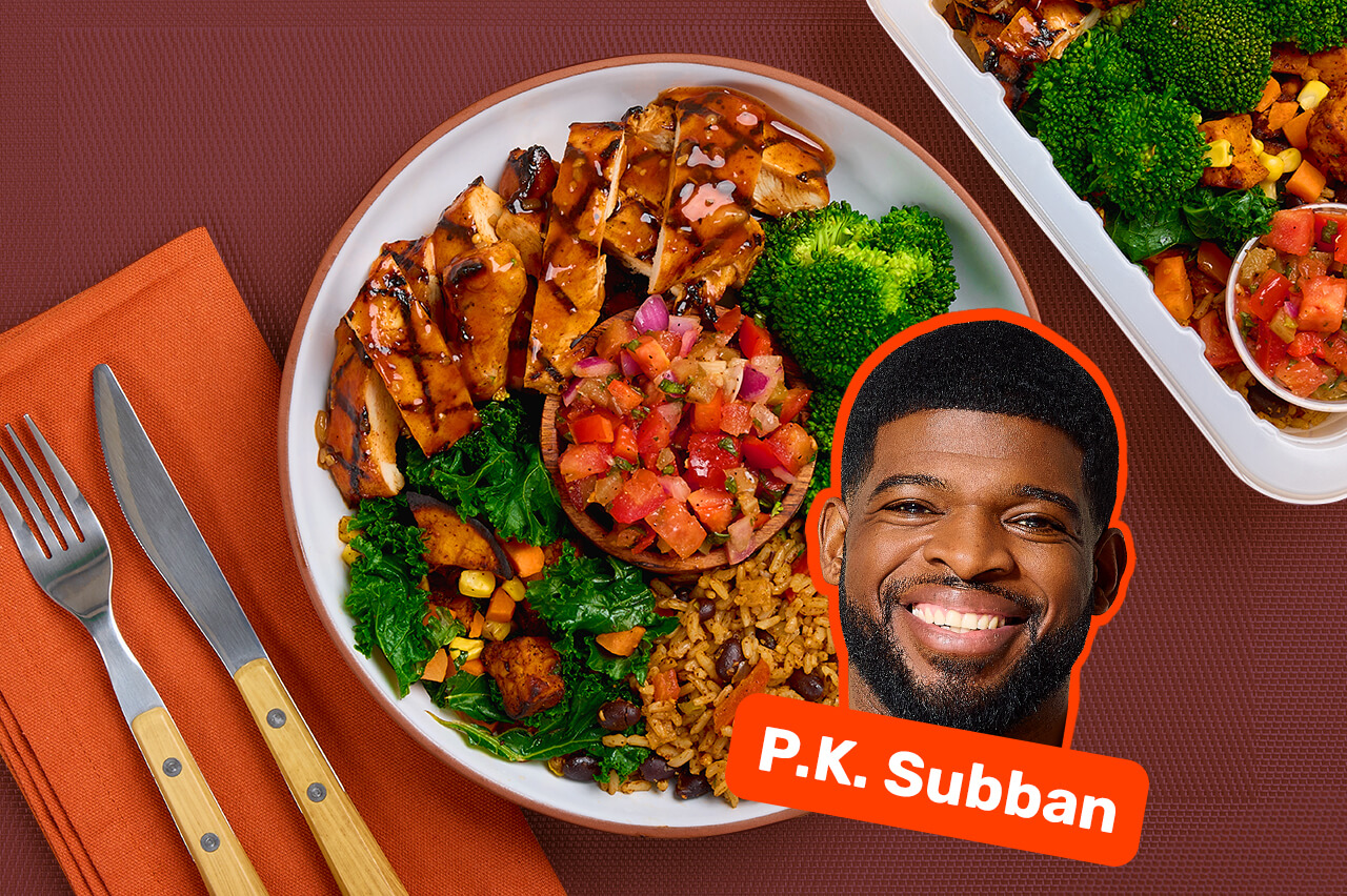 P.K.'s Power Bowl with maple Buffalo chicken